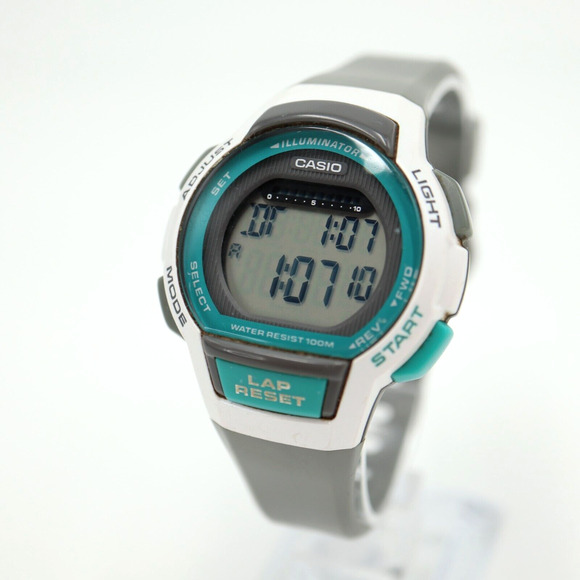 Casio | Accessories | Casio Illuminator Digital Watch Womens 36mm Gray ...